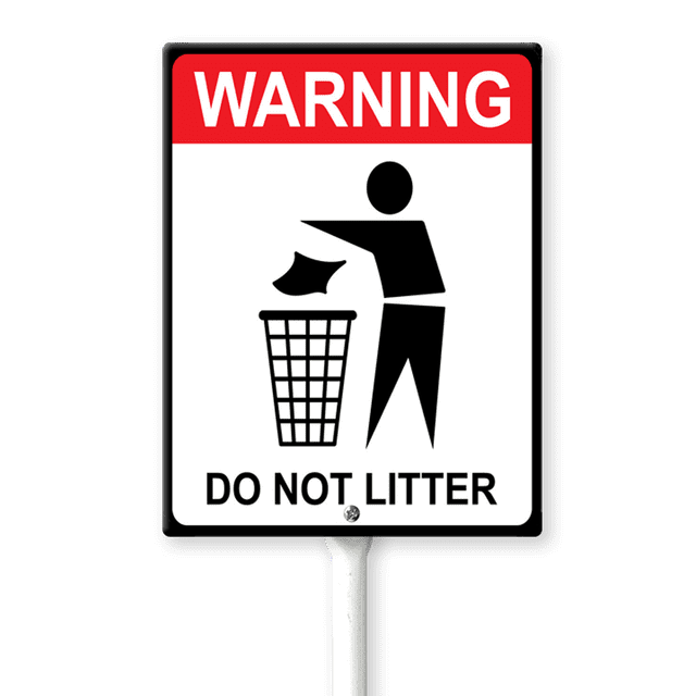 Eveokoki Do Not Litter Sign 8 x 12 Inch Outdoor Aluminum Yard Signs ...