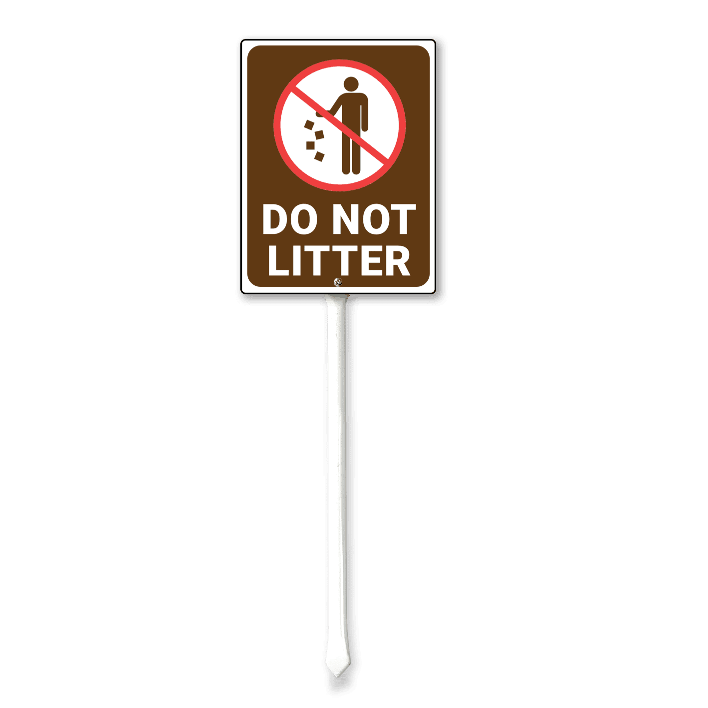 Eveokoki Do Not Litter Sign with Stake - 4.6x6 Inch Aluminum No Dumping ...