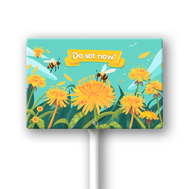 Eveokoki Do Not Mow Sign with Metal Stake 8 x 12 Inches No Mow May Yard ...