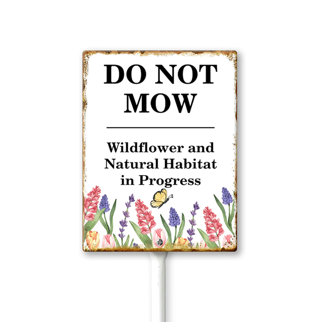 Eveokoki Do Not Mow Wildflower And Natural Habitat In Progress Sign for ...
