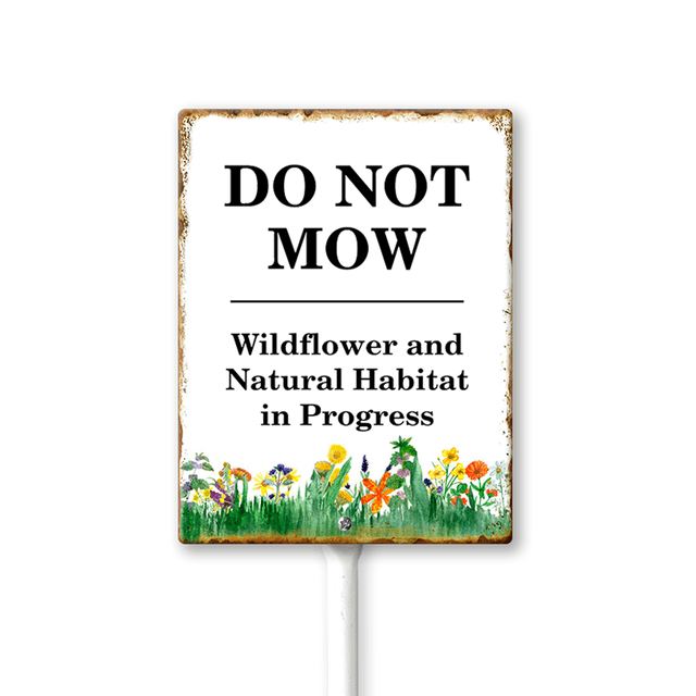 Eveokoki Do Not Mow Wildflower And Natural Habitat In Progress Sign for ...