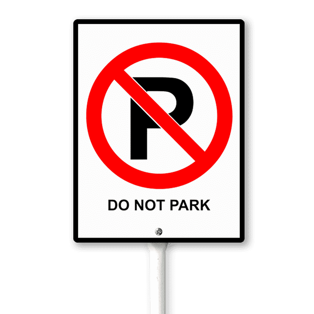 Eveokoki Do Not Park Yard Sign with Stake 8x12inch Rustproof Outdoor ...