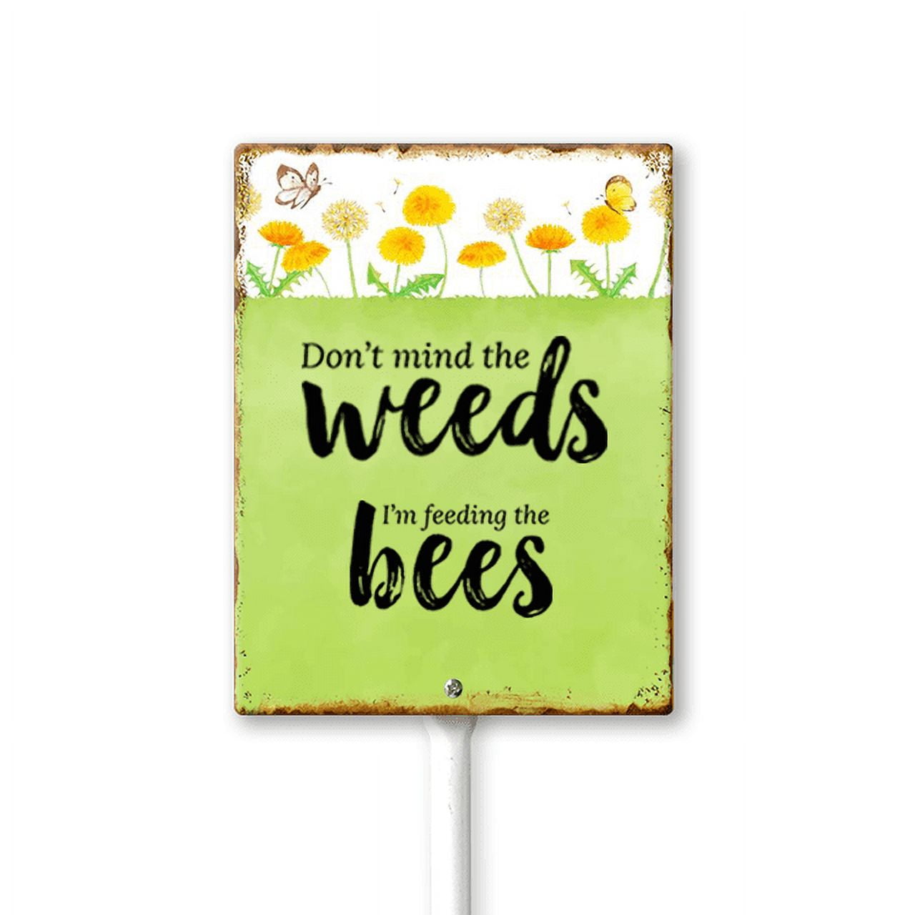 Eveokoki Don't Mind The Weeds I'm Feeding The Bees Yard Sign with ...