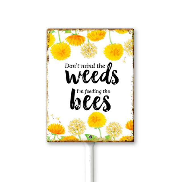 Eveokoki Don't Mind The Weeds I'm Feeding The Bees Yard Sign with ...