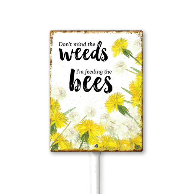 Eveokoki Don't Mind The Weeds I'm Feeding The Bees Yard Sign with ...