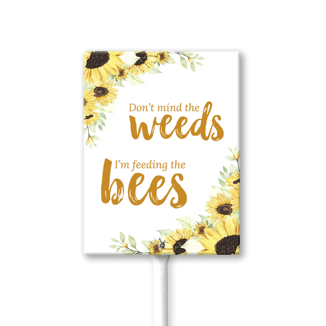 Eveokoki Don't Mind The Weeds I'm Feeding The Bees Yard Sign with ...