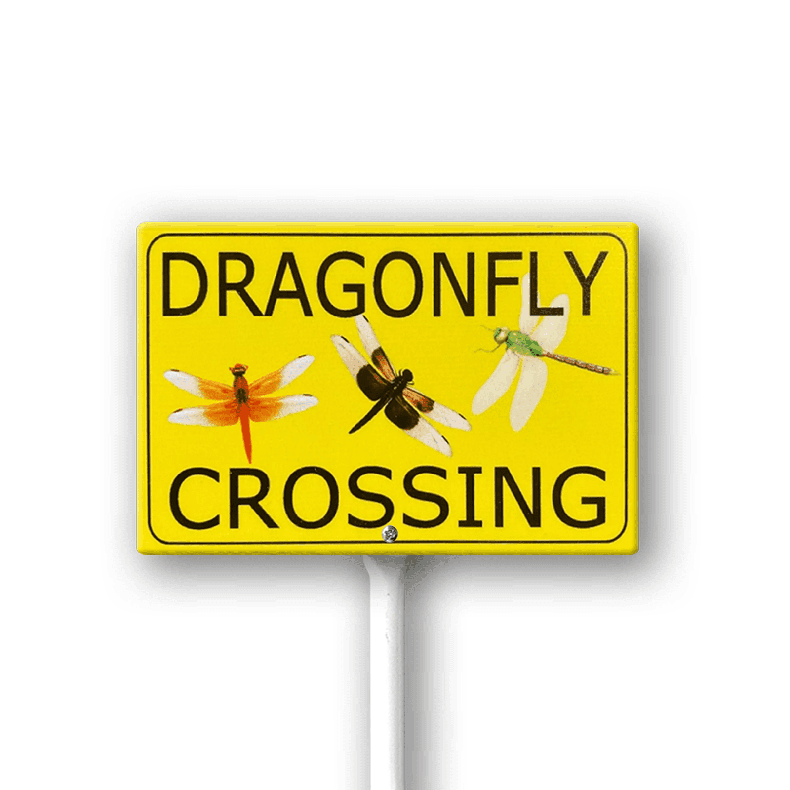 Eveokoki Dragonfly Crossing Yard Sign with Stake 12x8inch Rustproof ...