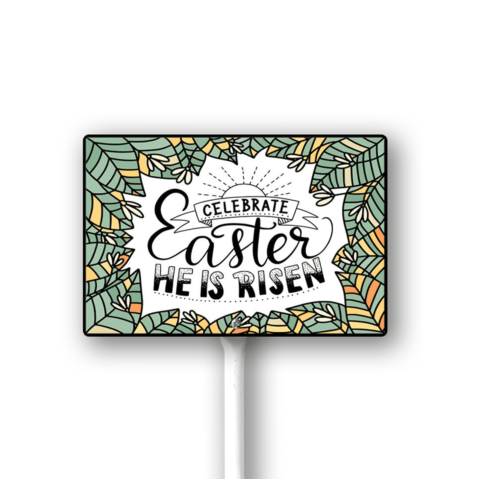 Eveokoki Easter He is Risen Yard Signs with Metal Stakes Outdoor ...