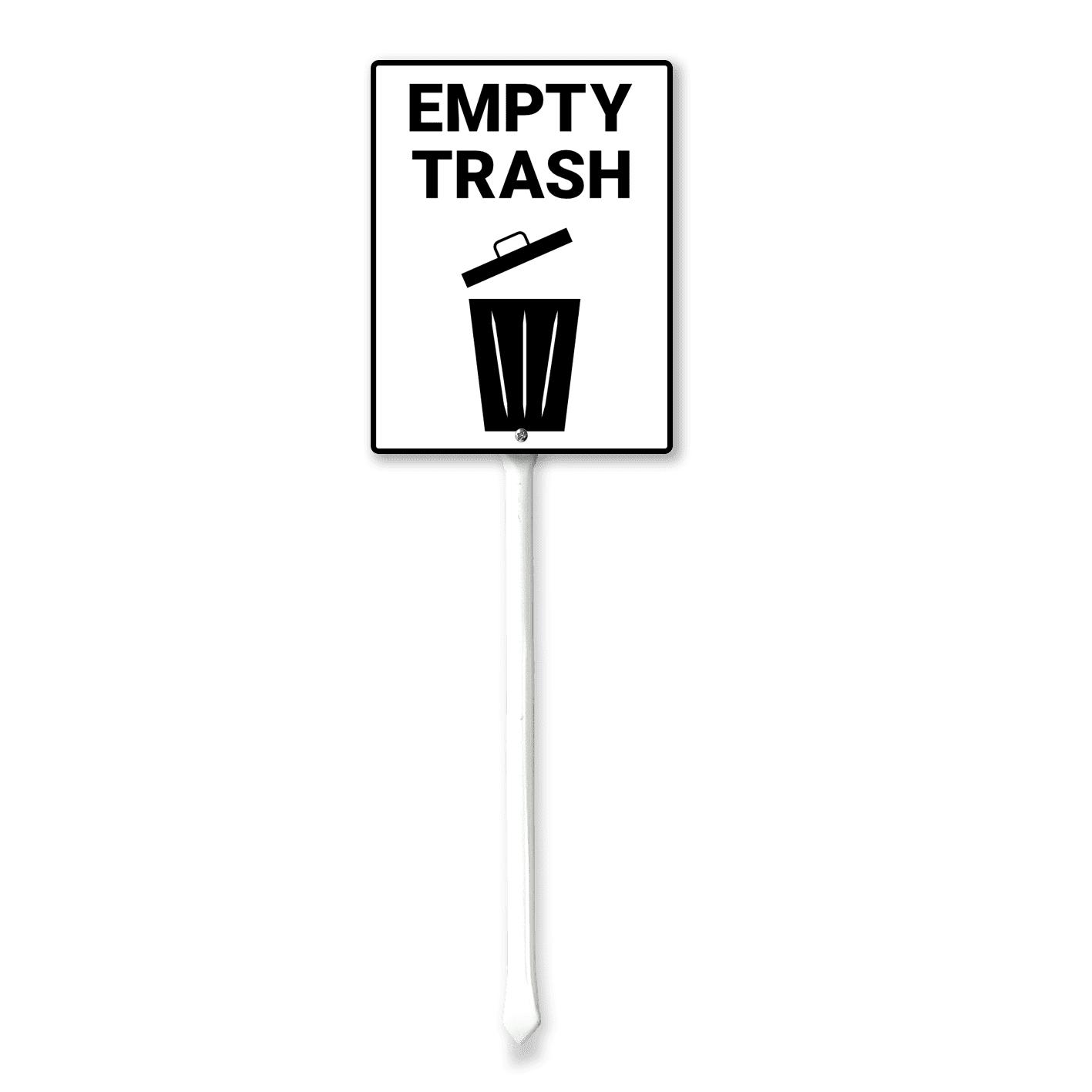 Eveokoki Empty Trash Sign with Stake - 4.6x6 Inch Aluminum No Dumping ...