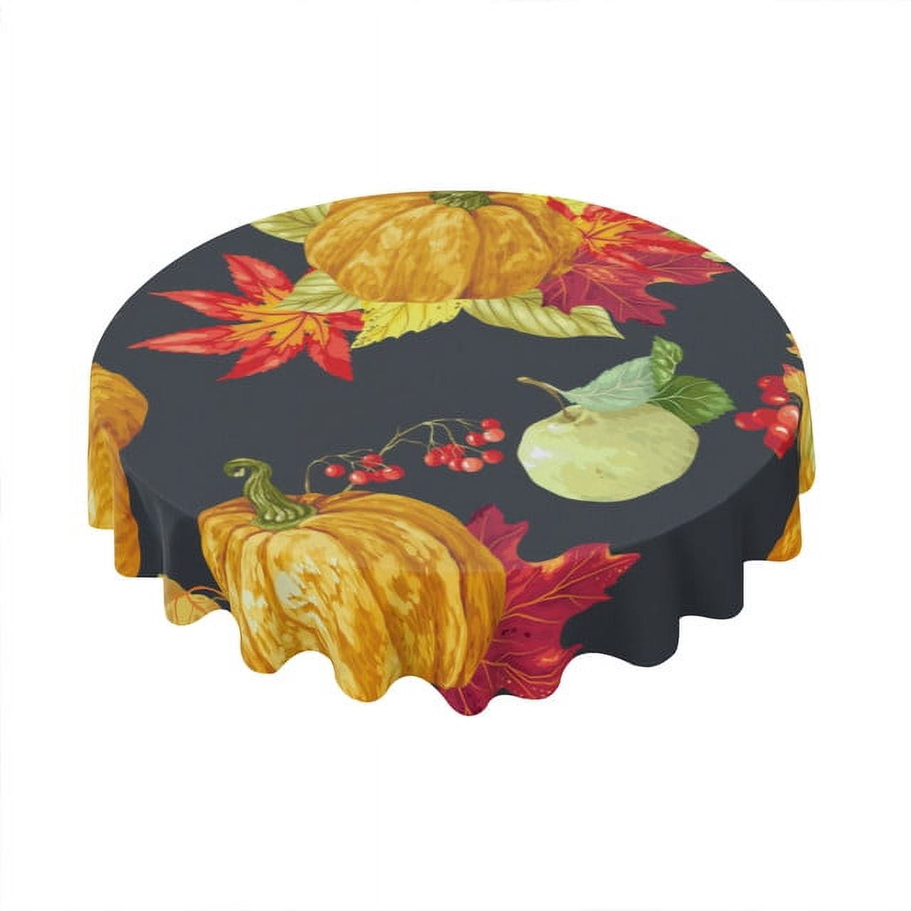 Eveokoki Fall Round Tablecloth,Harvest Tablecloth 60 inch,Bright ...