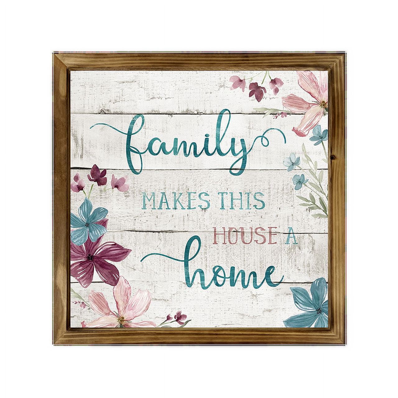 Eveokoki Family Home Square Rustic Wood Signs,Vintage Wooden Farmhouse ...