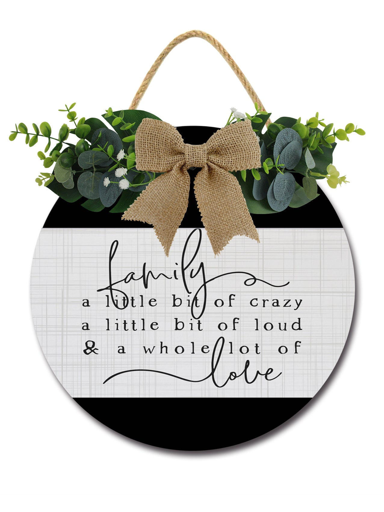 Eveokoki Family Little Bit Sign Farmhouse Wood Sign Front Porch Decor ...