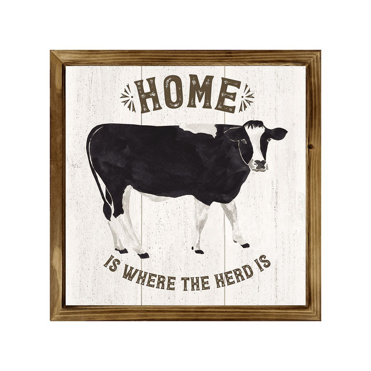 Eveokoki Farm Life Cow Home Herd Square Rustic Wood Signs,Vintage ...