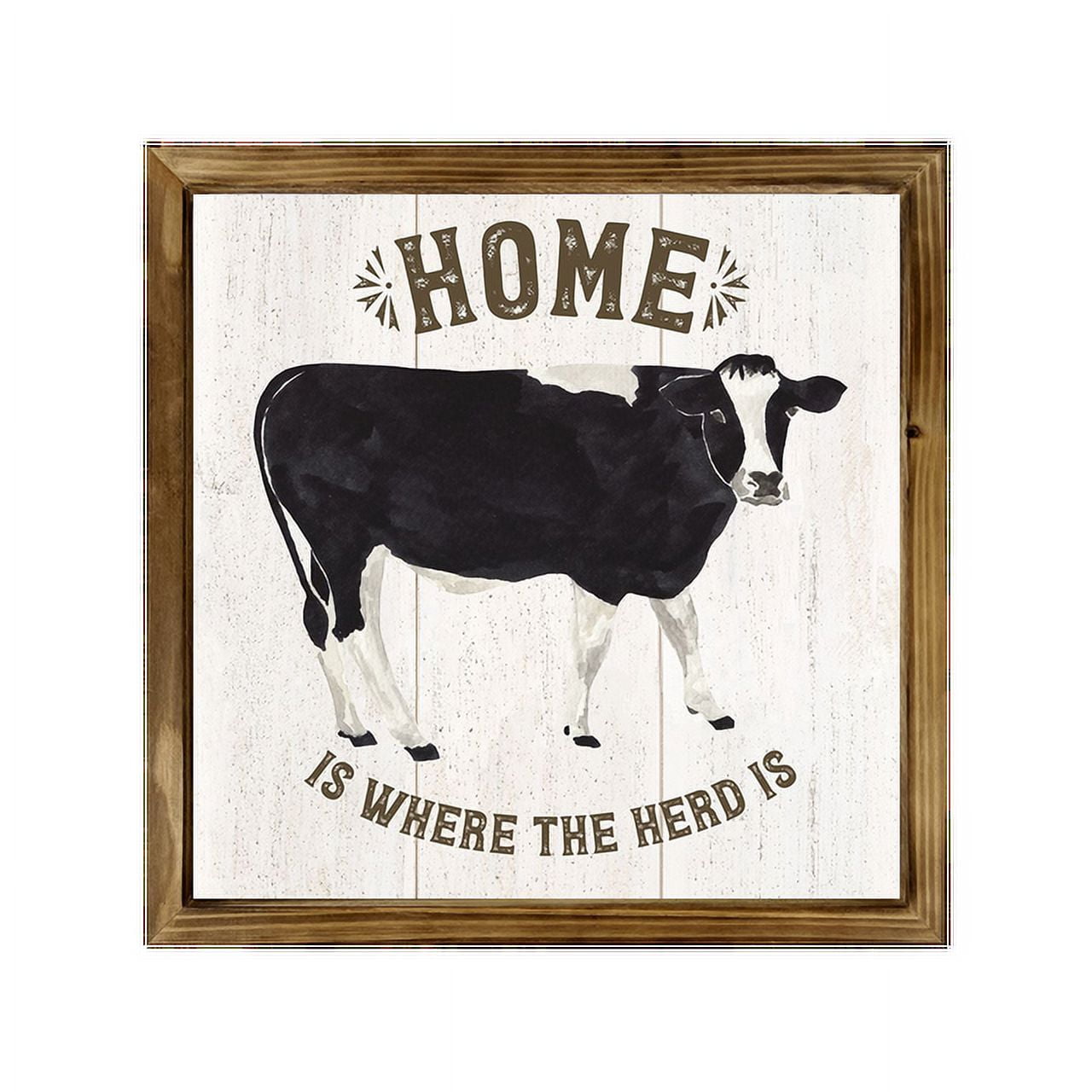 Eveokoki Farm Life Cow Home Herd Square Rustic Wood Signs,Vintage ...