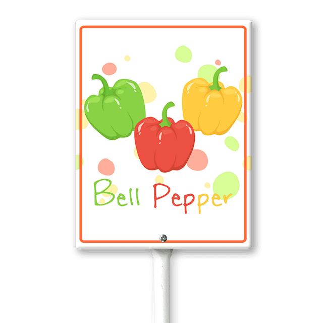 Eveokoki Farming Vegetable Garden Sign Bell Pepper Sign with Stake 7x8 ...