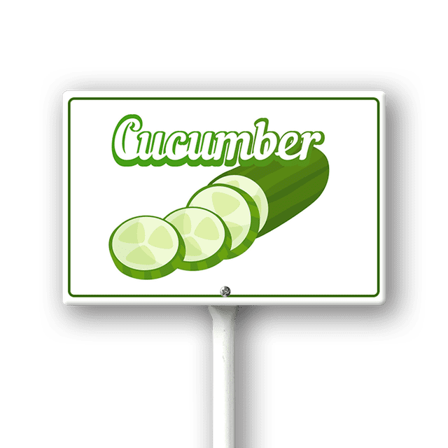 Eveokoki Farming Vegetable Garden Sign Cucumber 12"x8" Rectangle ...