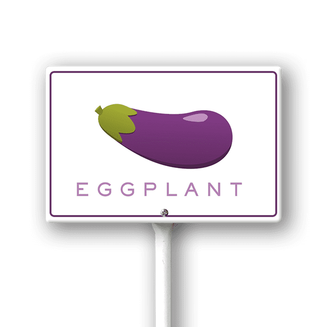 Eveokoki Farming Vegetable Garden Sign Eggplant 12"x8" Rectangle ...