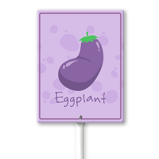 Eveokoki Farming Vegetable Garden Sign Eggplant Sign with Stake ...
