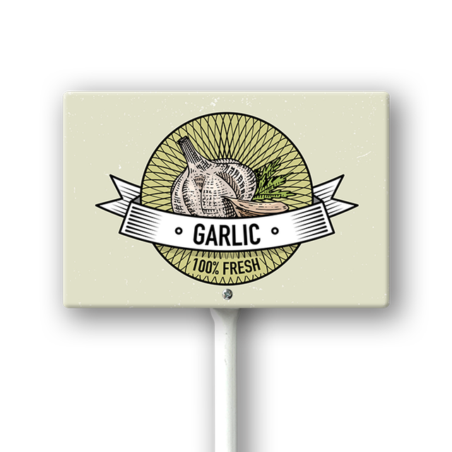 Eveokoki Farming Vegetable Garden Sign Garlic 12"x8" Rectangle Aluminum ...