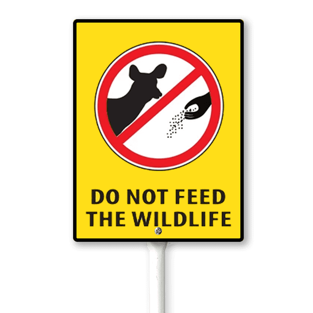 Eveokoki Do Not Feed The Wild Life Sign With Stake For Neighborhoods ...