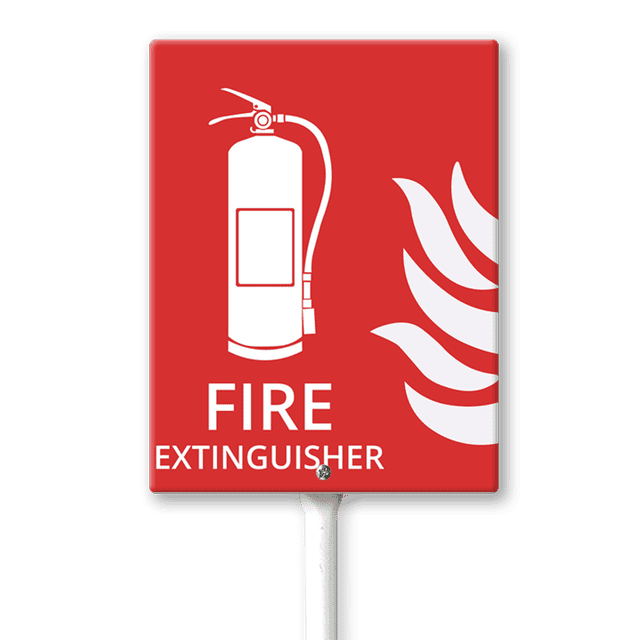 Eveokoki Fire Extinguisher Sign, Aluminum Yard Sign with Metal Stakes ...