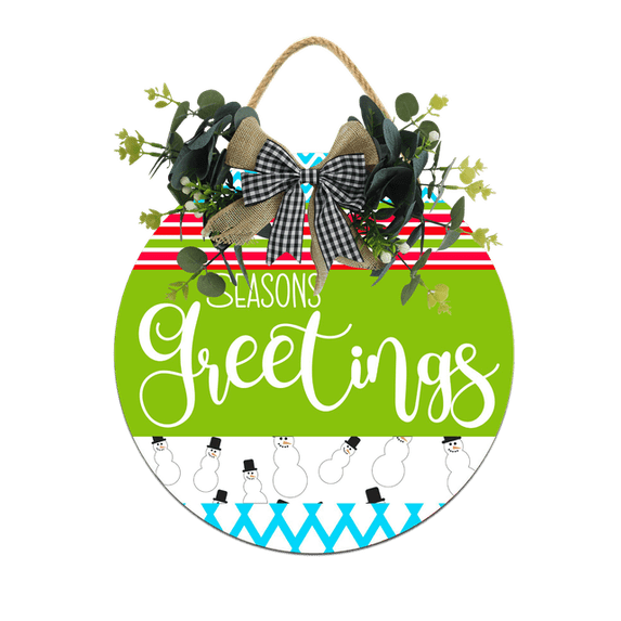 Eveokoki Front Door Porch Decorations Seasons Greetings Door Hanging ...