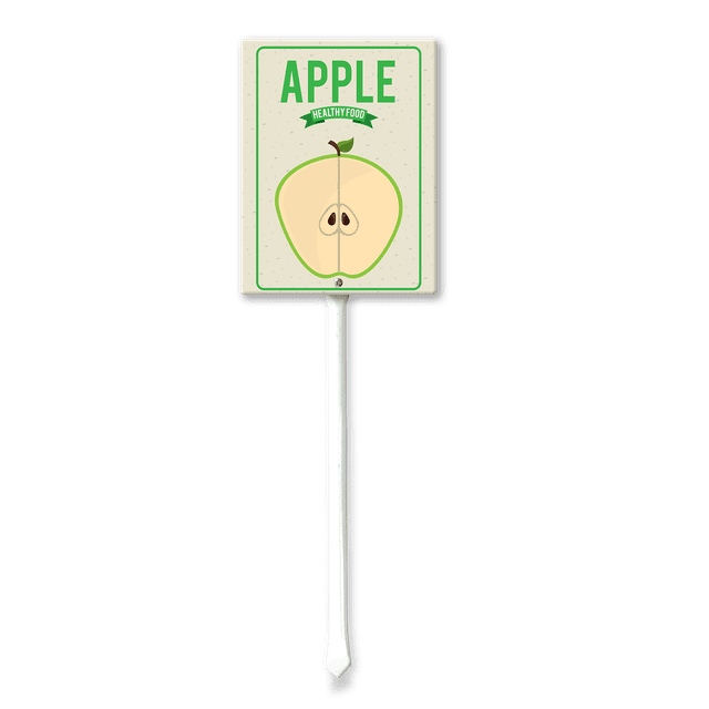 Eveokoki Fruit Signs For Garden With Stake Apple Yard Sign Vegetable ...