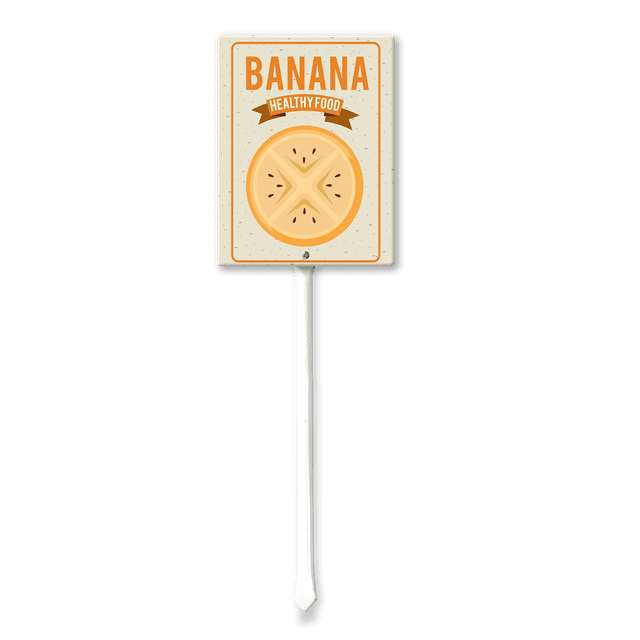 Eveokoki Fruit Signs For Garden With Stake Banana Yard Sign Vegetable ...
