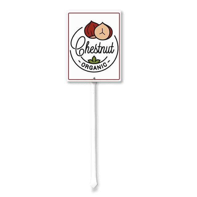 Eveokoki Fruit Signs For Garden With Stake Chestnut Yard Sign Vegetable ...