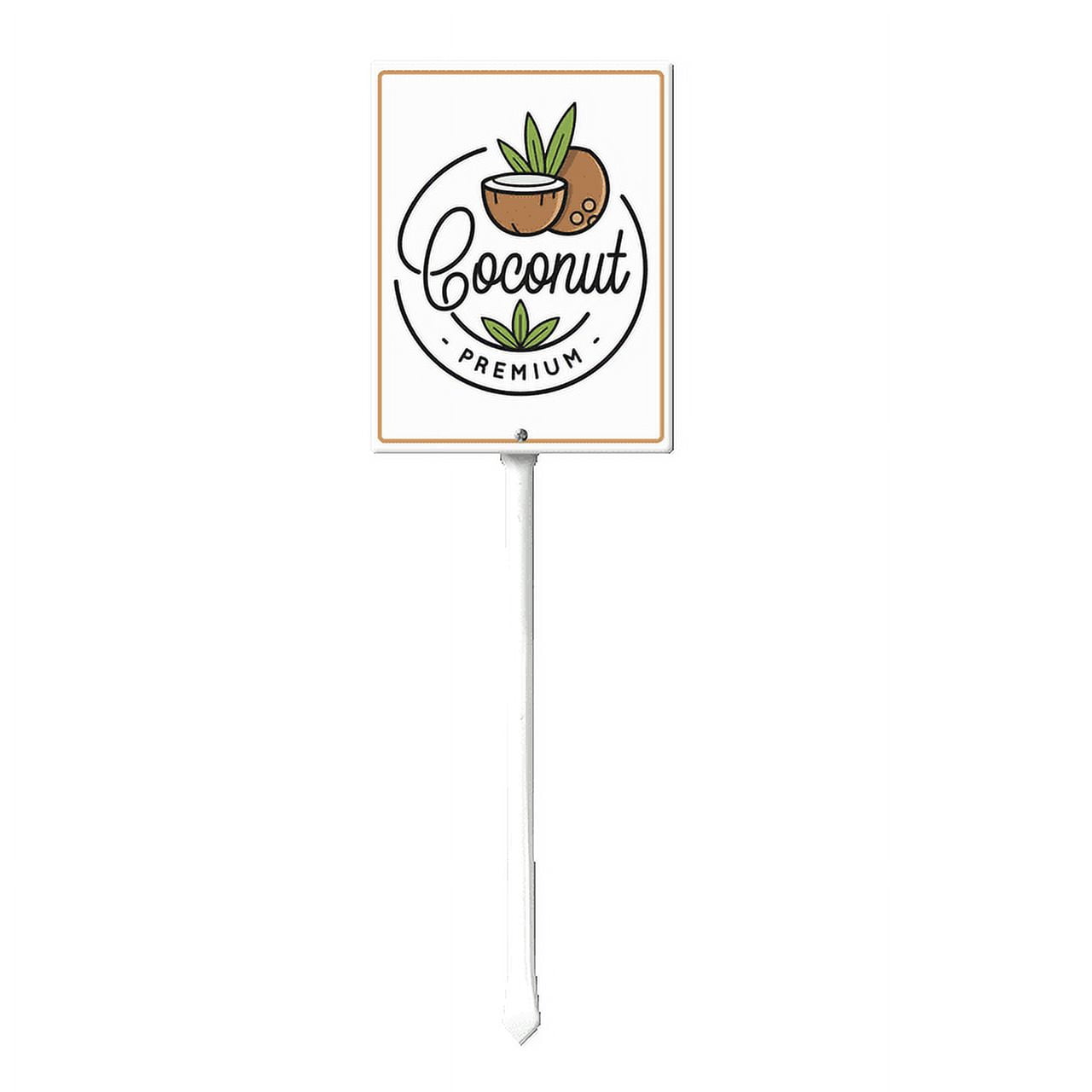 Eveokoki Fruit Signs For Garden With Stake Coconut Yard Sign Vegetable ...