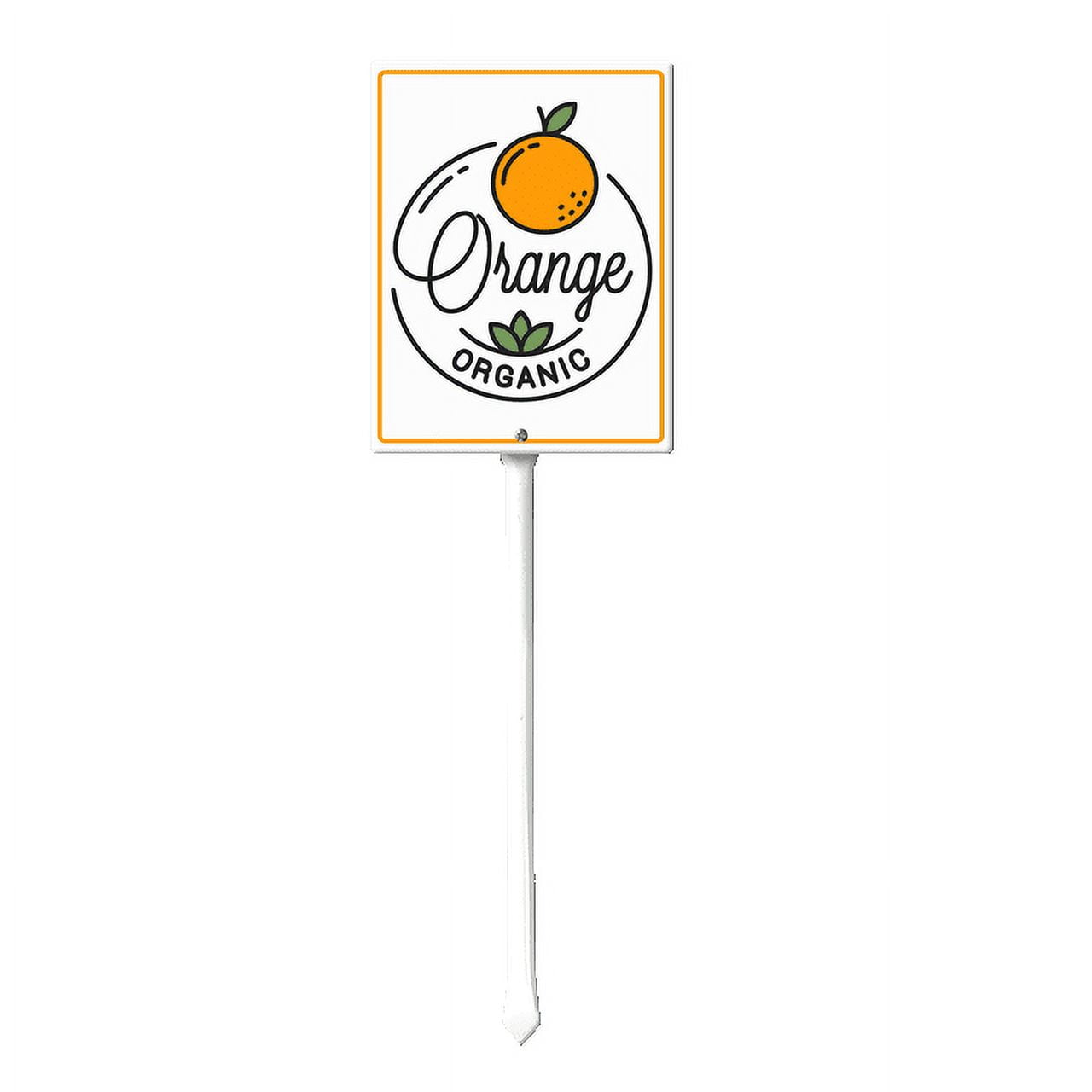 Eveokoki Fruit Signs For Garden With Stake Orange Yard Sign Vegetable ...