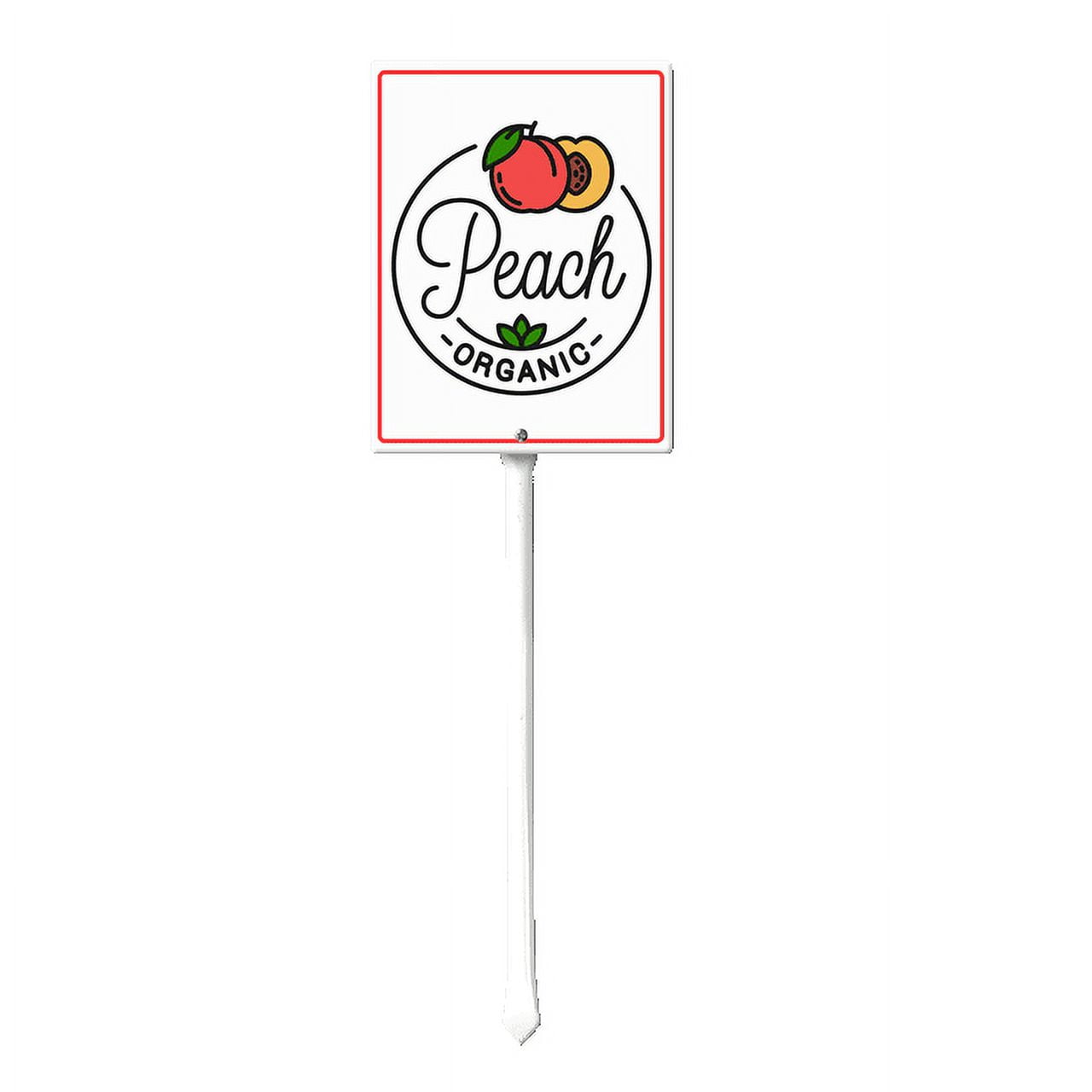 Eveokoki Fruit Signs For Garden With Stake Peach Yard Sign Vegetable ...