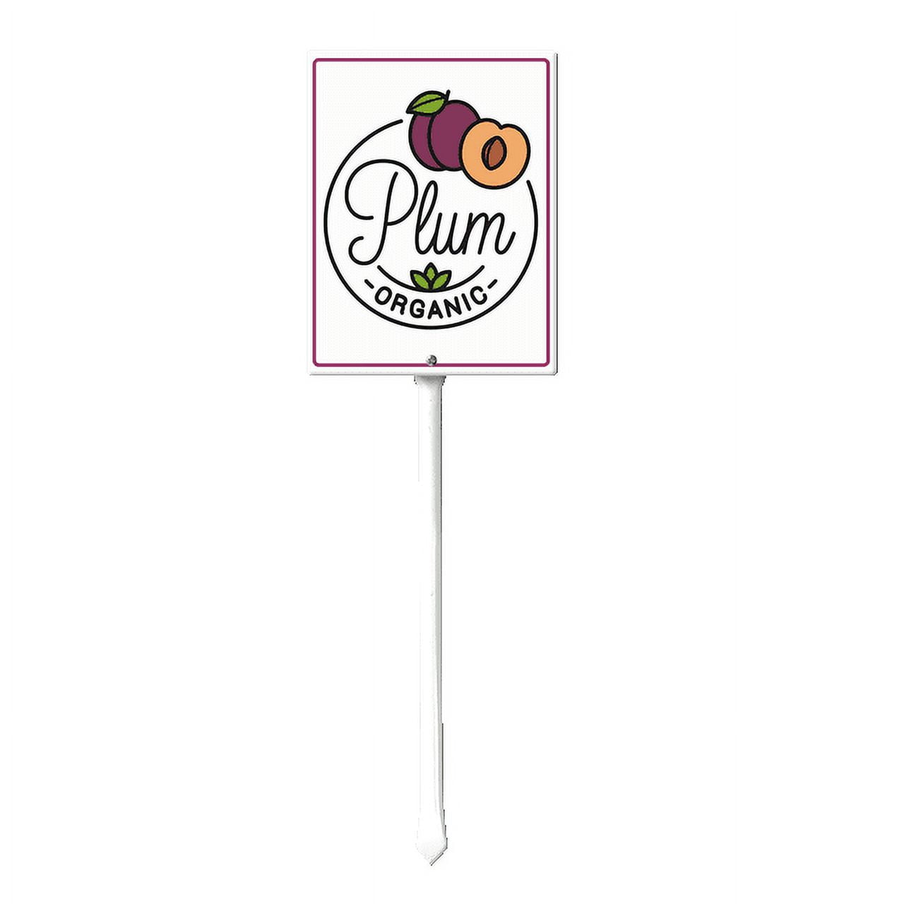 Eveokoki Fruit Signs For Garden With Stake Plum Yard Sign Vegetable ...