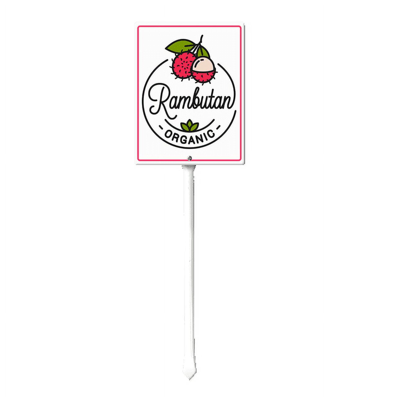 Eveokoki Fruit Signs For Garden With Stake Rambutan Yard Sign Vegetable ...