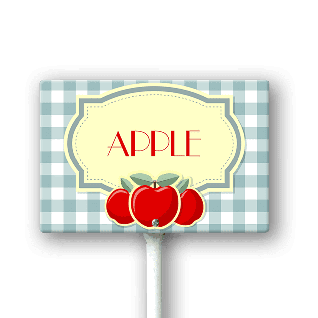 Eveokoki Fruit Signs For Garden With Stake Apple Yard Sign Vegetable ...