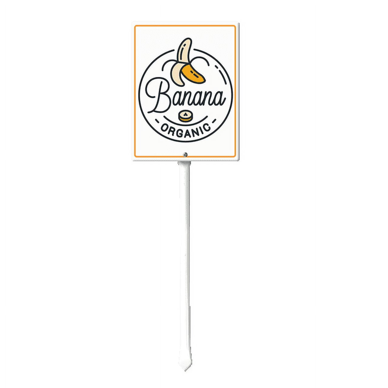 Eveokoki Fruit Signs For Garden With Stake Banana Yard Sign Vegetable ...