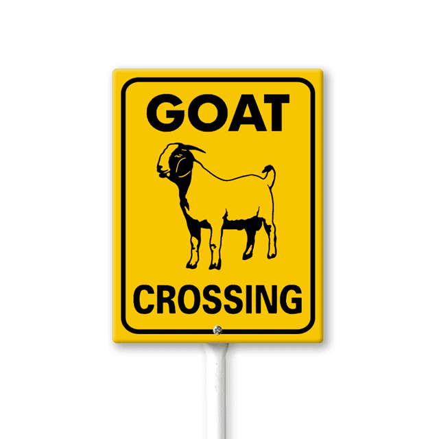 Eveokoki GOAT Crossing Yard Sign with Stake 8x12inch Rustproof Aluminum ...