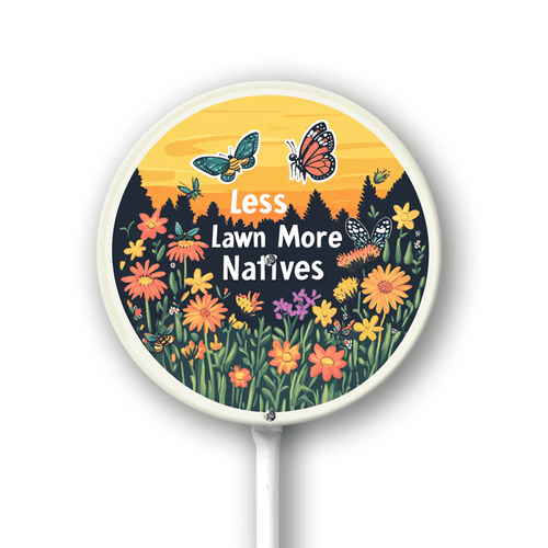 Eveokoki Garden Signs Less Lawn More Natives Sign with Stake Outdoor ...