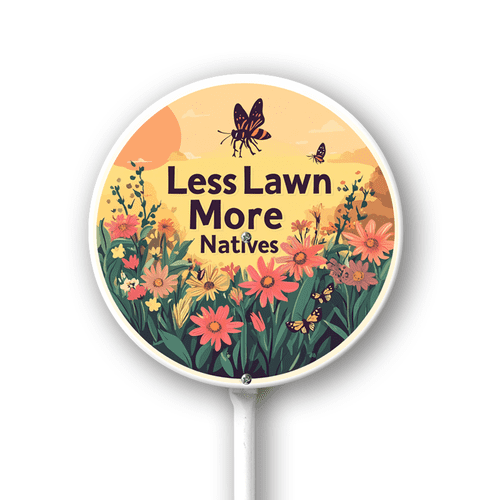 Eveokoki Garden Signs Less Lawn More Natives Sign with Stake Outdoor ...