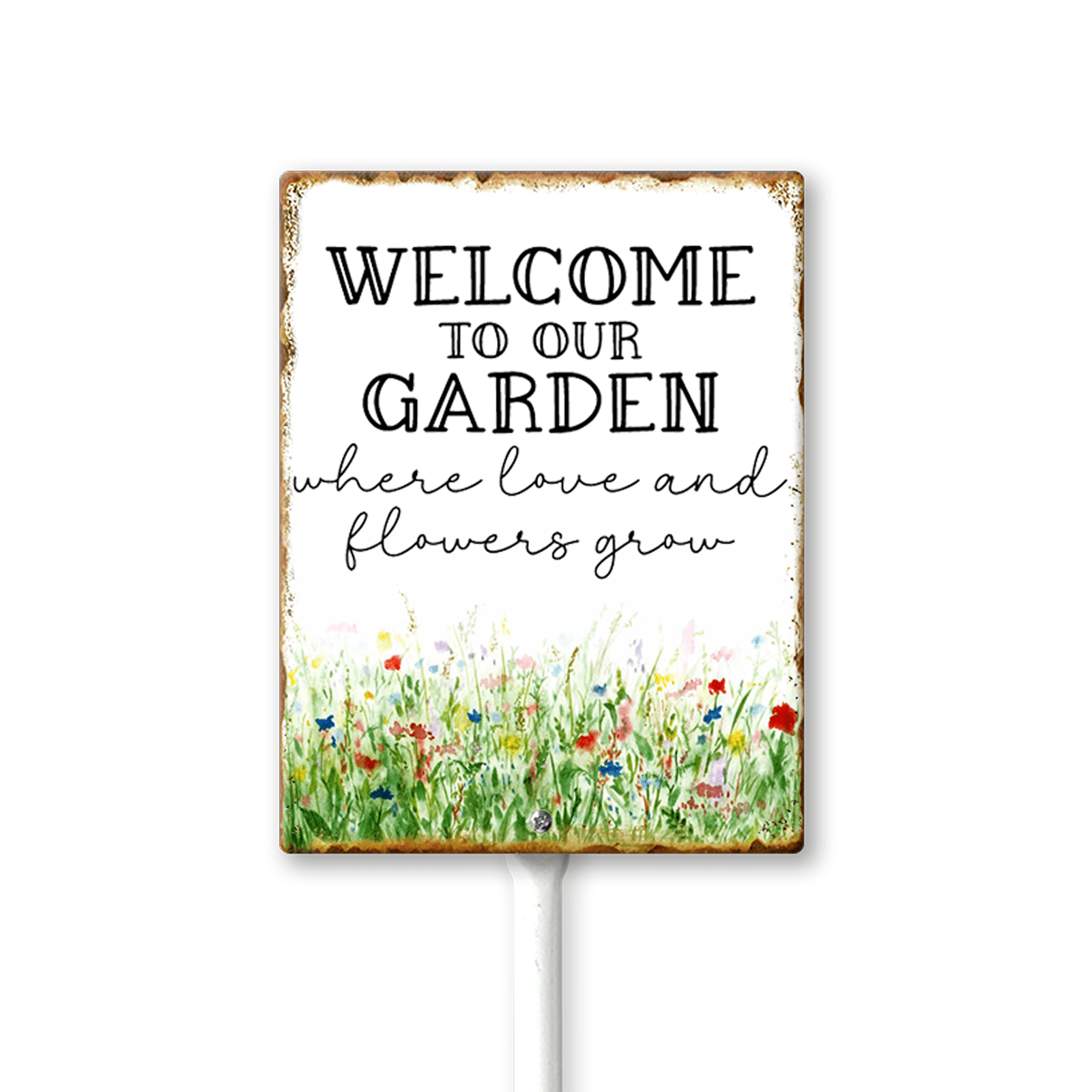 Eveokoki Garden Signs Where Love And Flowers Grow Sign with Stake ...