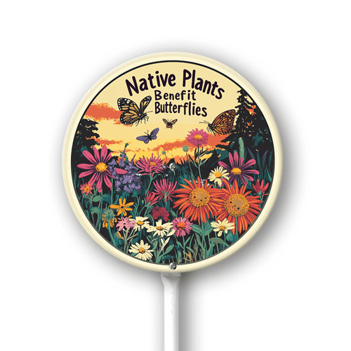 Eveokoki Garden Signs Native Plants Benefit Butterflies Sign with Stake ...
