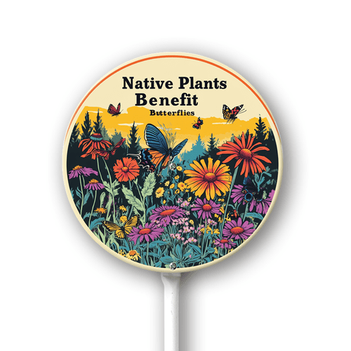 Eveokoki Garden Signs Native Plants Benefit Butterflies Sign with Stake ...