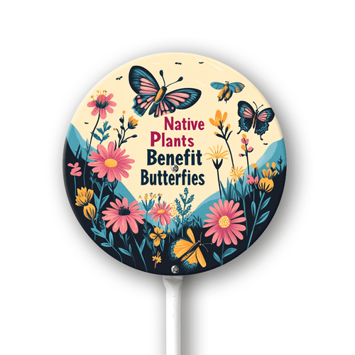 Eveokoki Garden Signs Native Plants Benefit Butterflies Sign with Stake ...