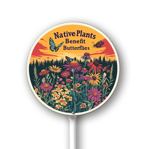 Eveokoki Garden Signs Native Plants Benefit Butterflies Sign with Stake ...