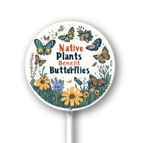 Eveokoki Garden Signs Native Plants Benefit Butterflies Sign with Stake ...
