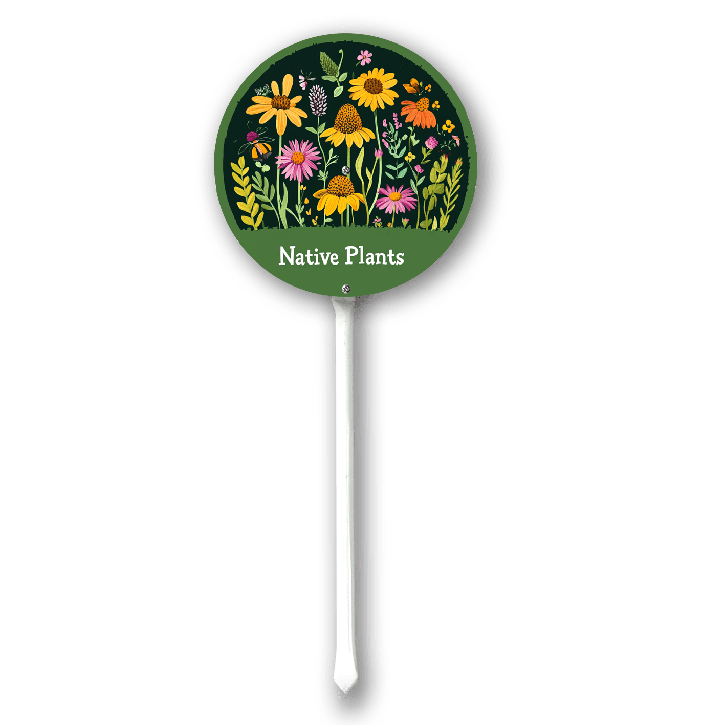Eveokoki Garden Signs Native Plants Sign with Stake Outdoor Aluminum ...