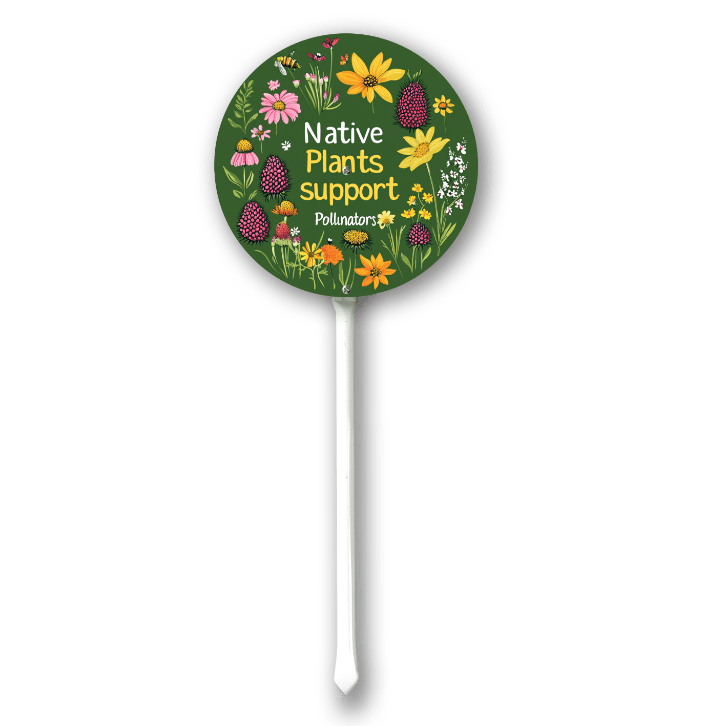 Eveokoki Garden Signs Native Plants Support Pollinators Sign with Stake ...