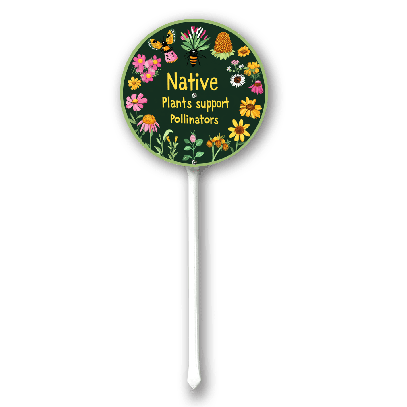 Eveokoki Garden Signs Native Plants Support Pollinators Sign with Stake ...
