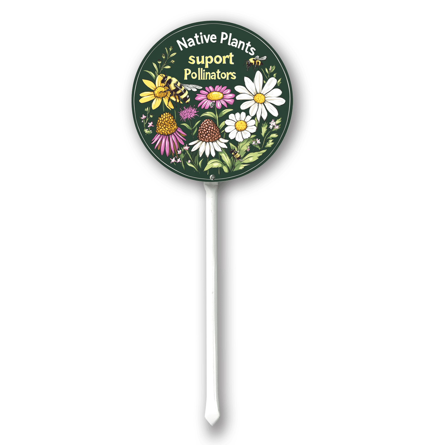 Eveokoki Garden Signs Native Plants Support Pollinators Sign with Stake ...