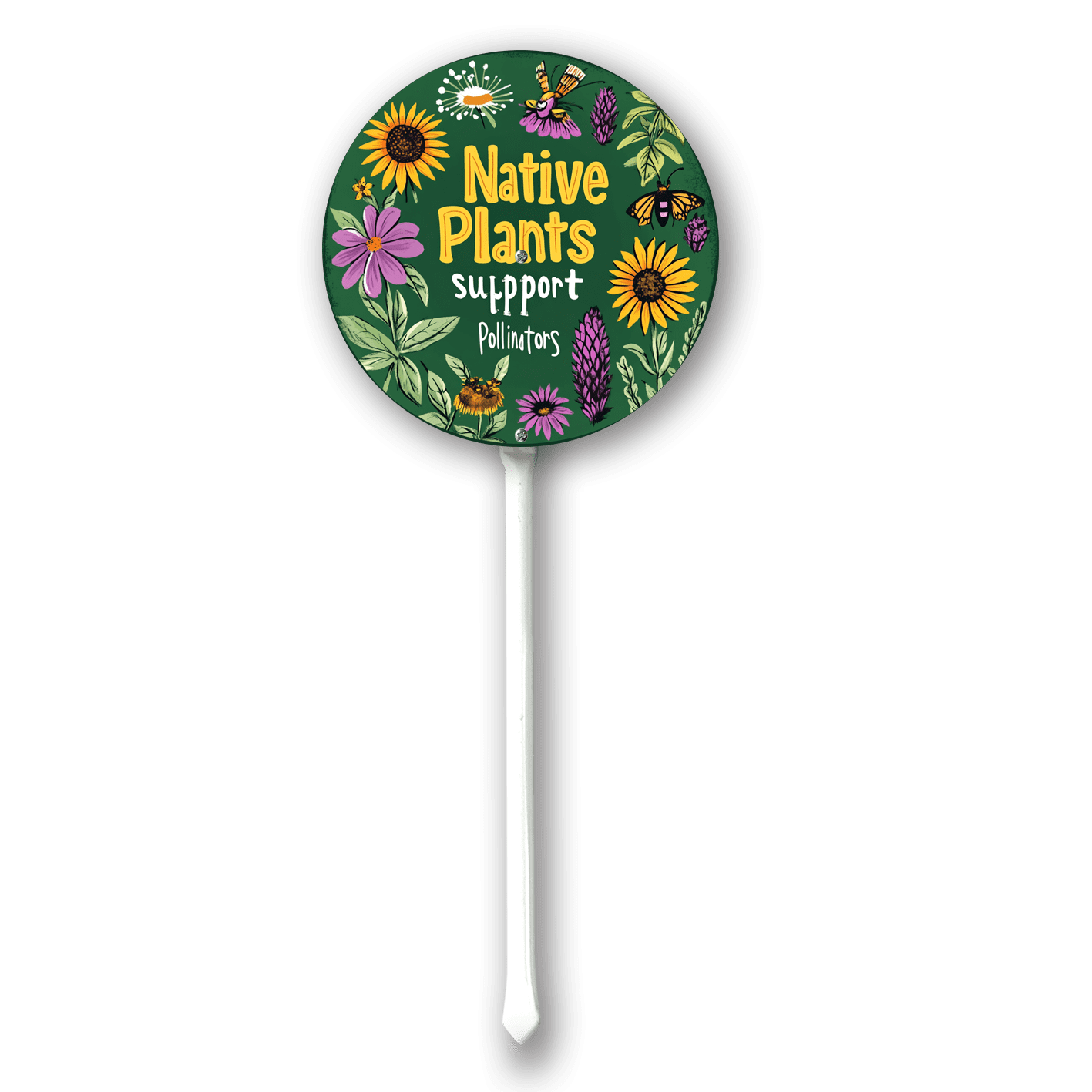 Eveokoki Garden Signs Native Plants Support Pollinators Sign with Stake ...